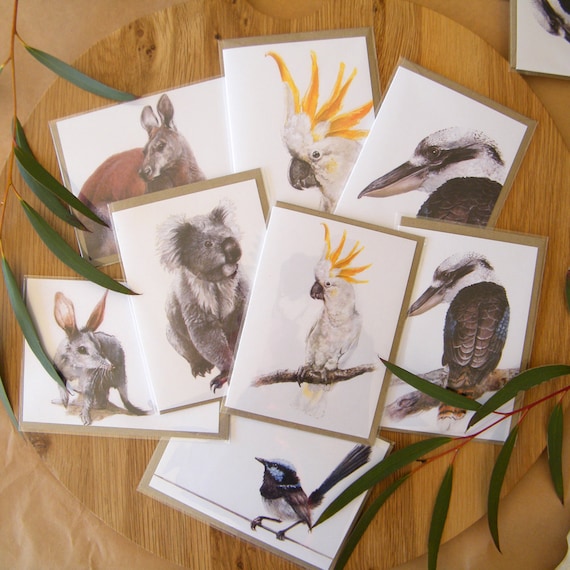 8 X Native Fauna Cards Complete Set Series 1 Australian | Etsy
