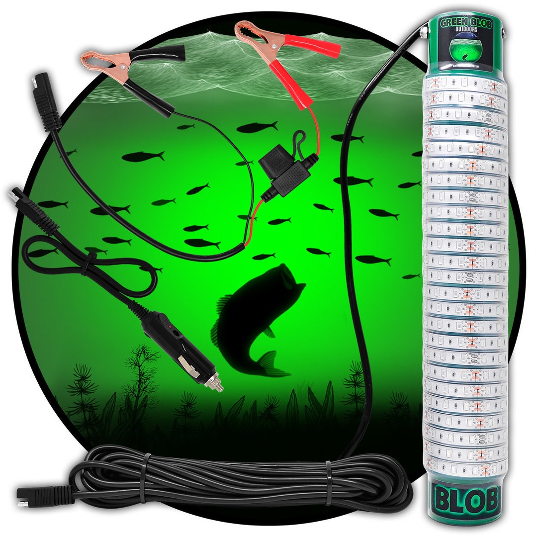 Green Blob-15000 Fishing Light, Underwater LED, Battery & Cigarette ...