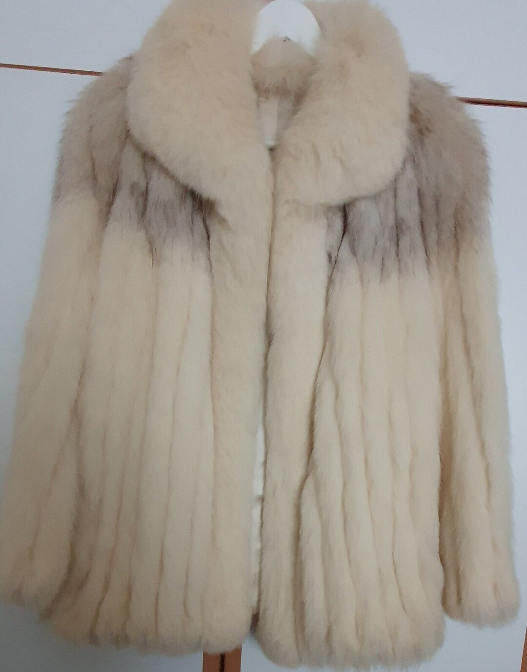 Stunnish Natural Saga Blue Fox Fur Coat Natural Grey Shadow Size M/40 ...
