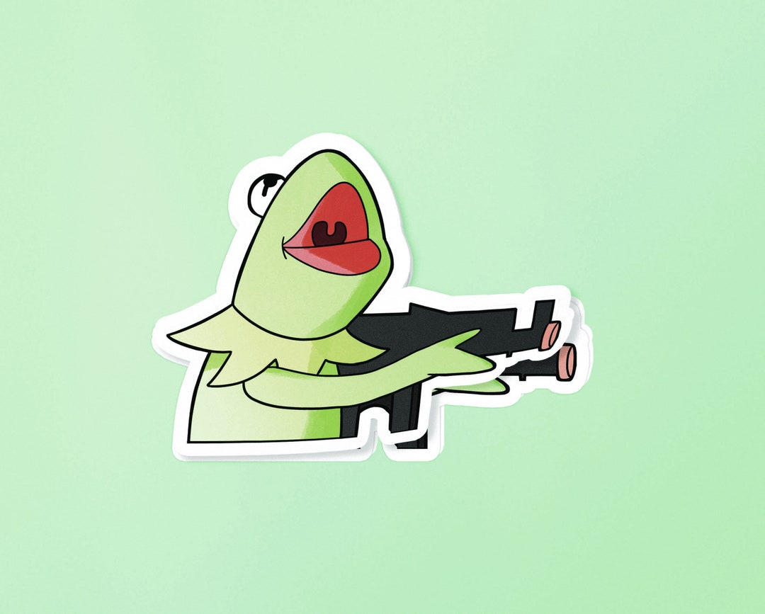 Kermit With a Gun Decal - Etsy