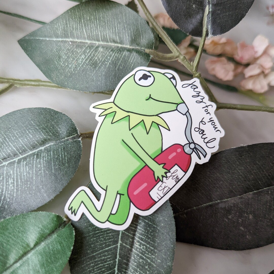 Jazz for Your Soul Kermit Sticker - Etsy