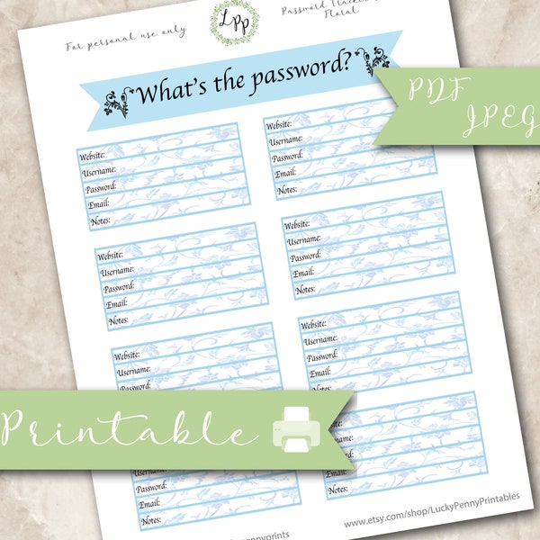 Password Keeper - Etsy