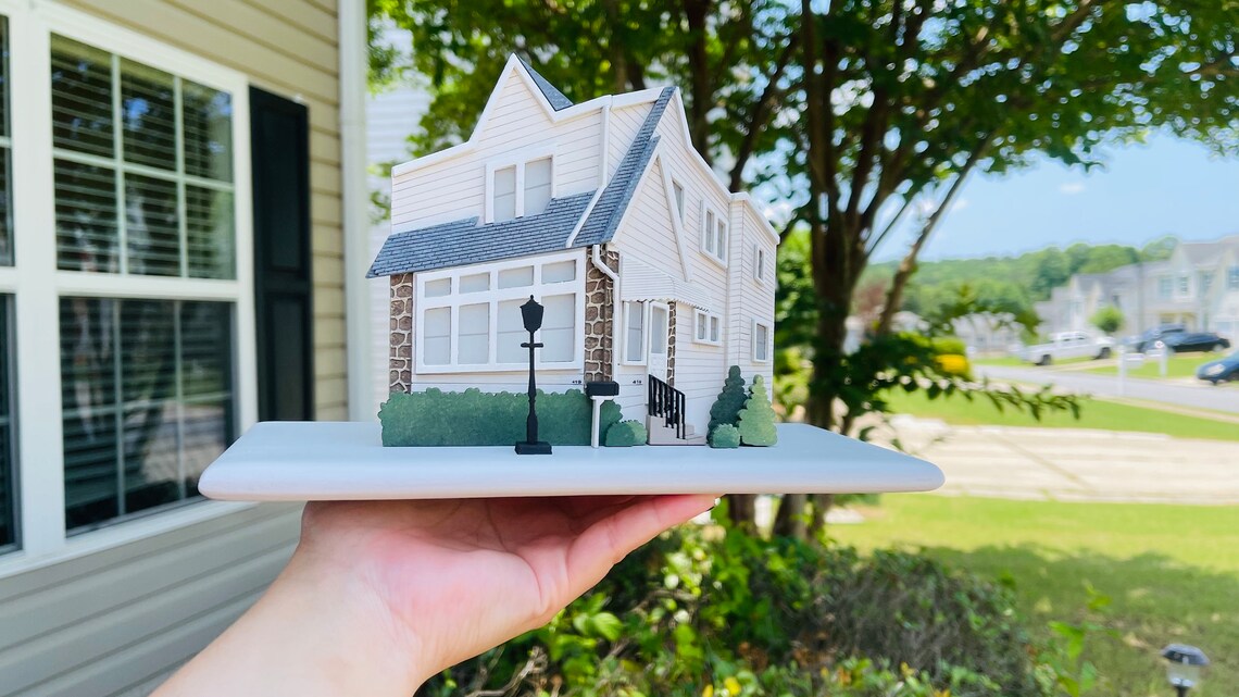 First Home Custom House Portrait 3d Model Custom House - Etsy