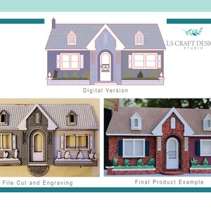 SVG File Custom House, Ready to Cut File, Laser Cut File, Multilayer ...