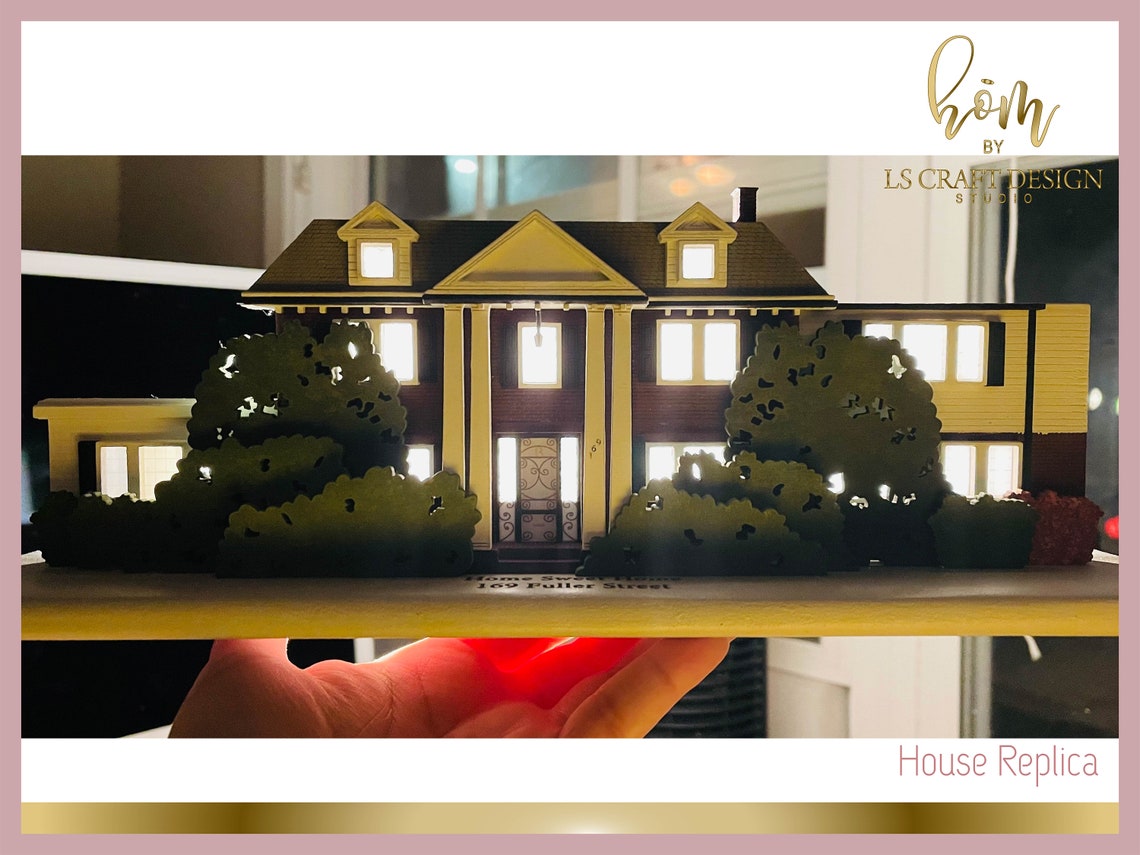 Custom Made House on Wooden Stand Portrait House Wooden - Etsy