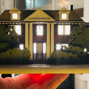 Custom Made House on Wooden Stand Portrait House Wooden - Etsy