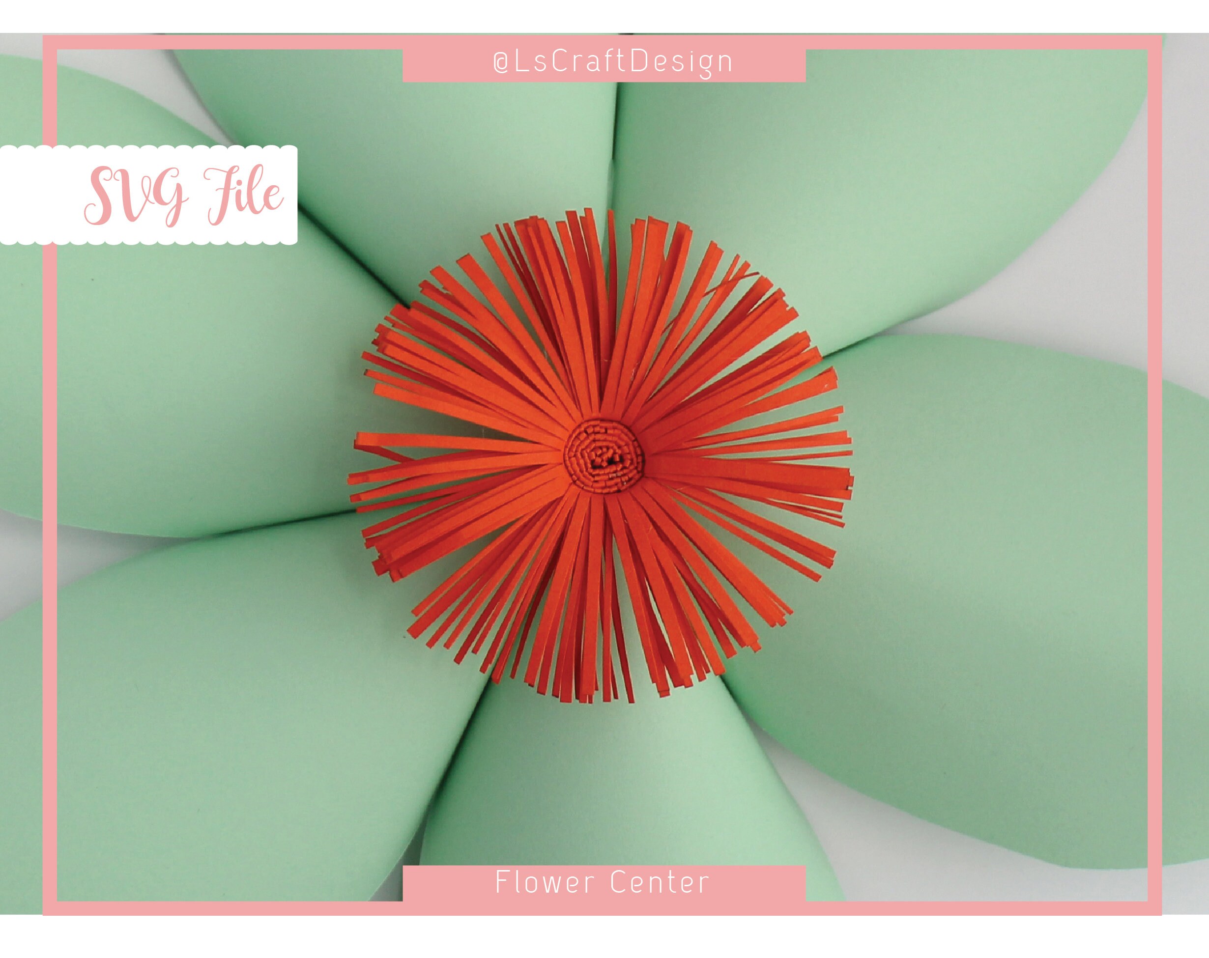 SVG Flower Center Template Flower Center Template Paper | Etsy
