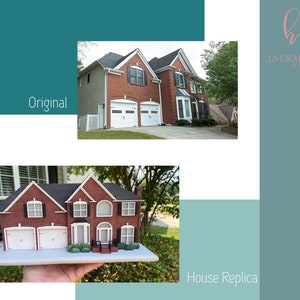 Custom Made House on Wooden Stand Portrait House Wooden - Etsy