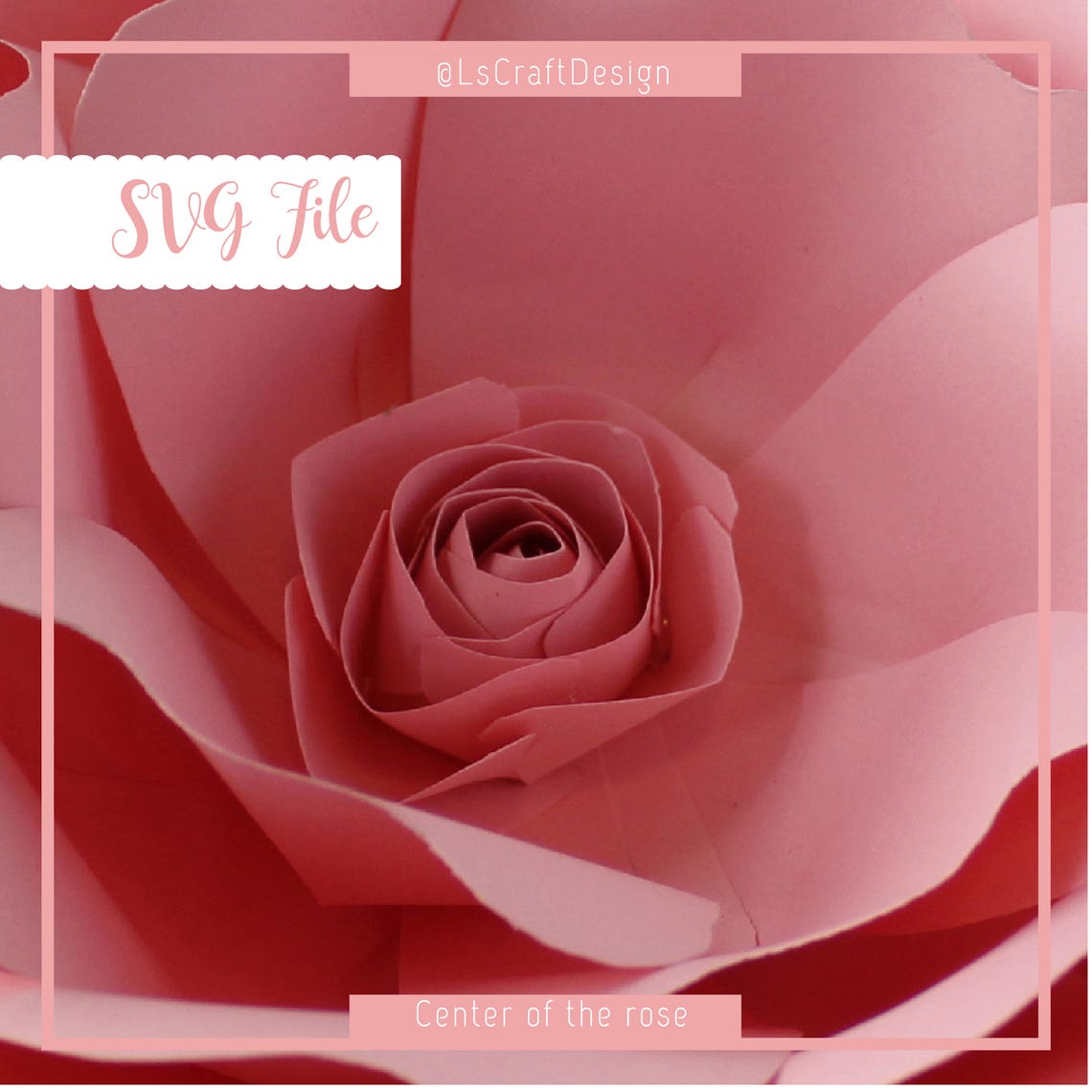 Paper Flower Center Template, Rose SVG, Cricut Silhouette (digital ...