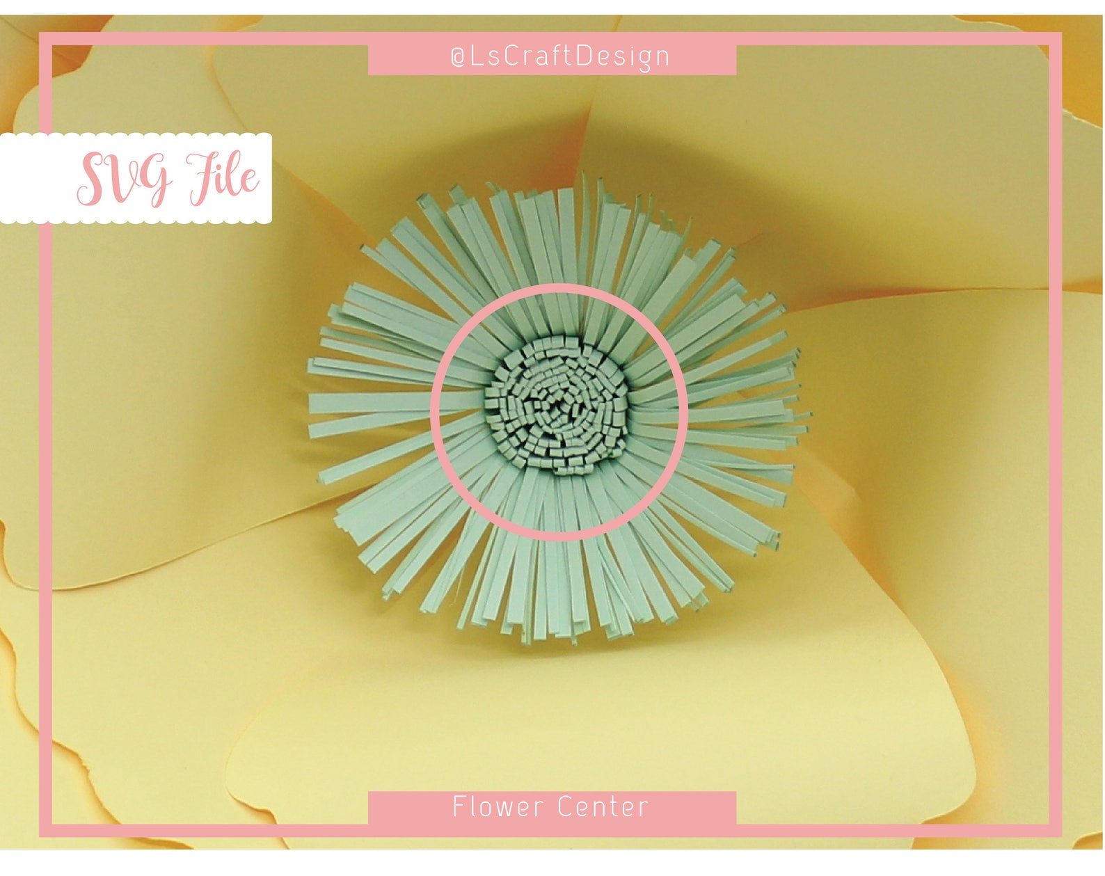 SVG Flower Center Template Flower Center Template Paper | Etsy