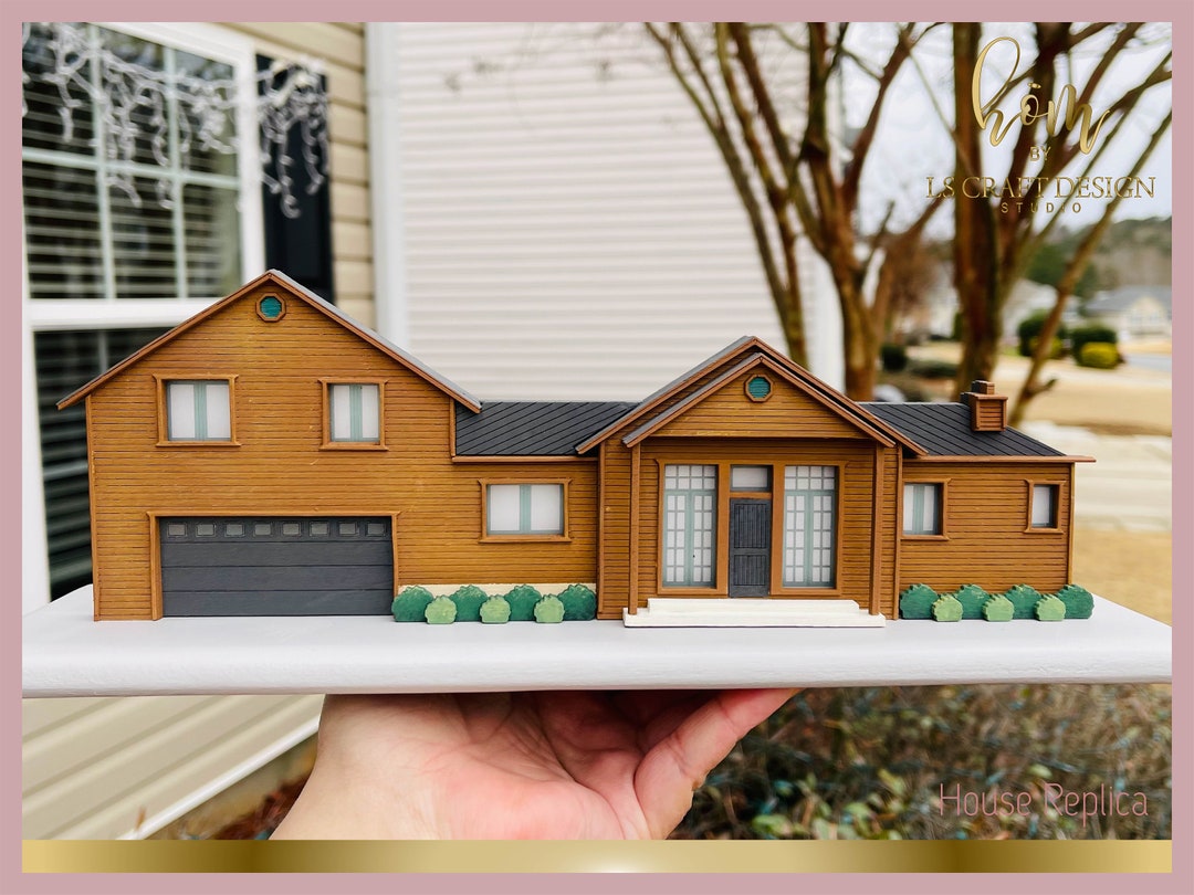 House Replica, Miniature House, Emotional Gift, Decorative Wooden House ...