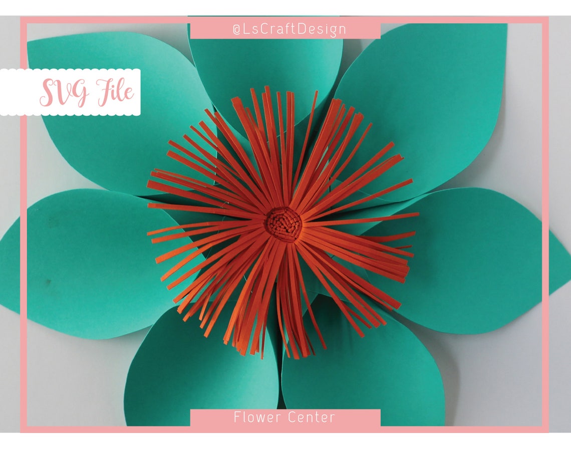 SVG Flower Center Template Flower Center Template Paper | Etsy