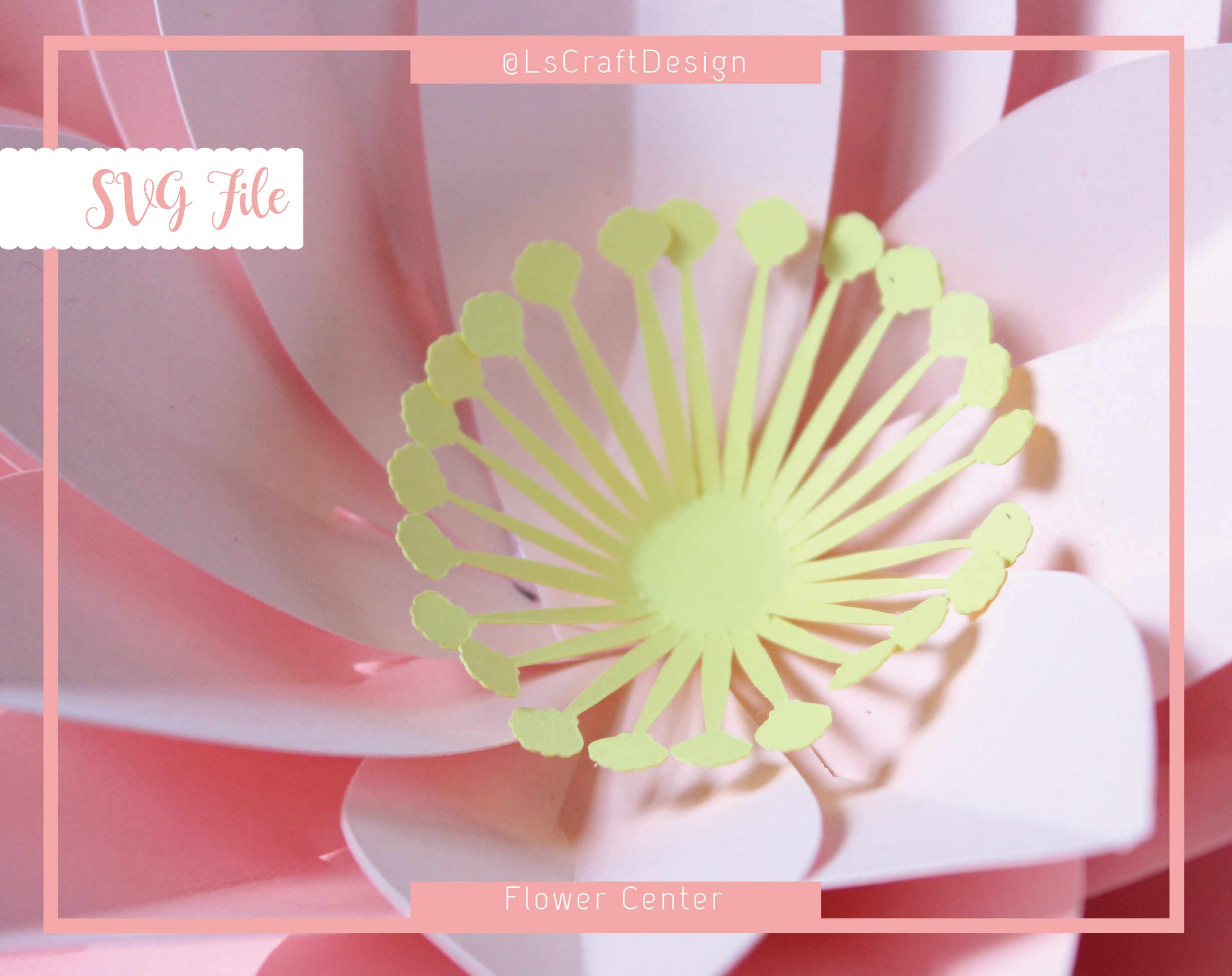 SVG Flower Center Template Flower Center Shell Template | Etsy