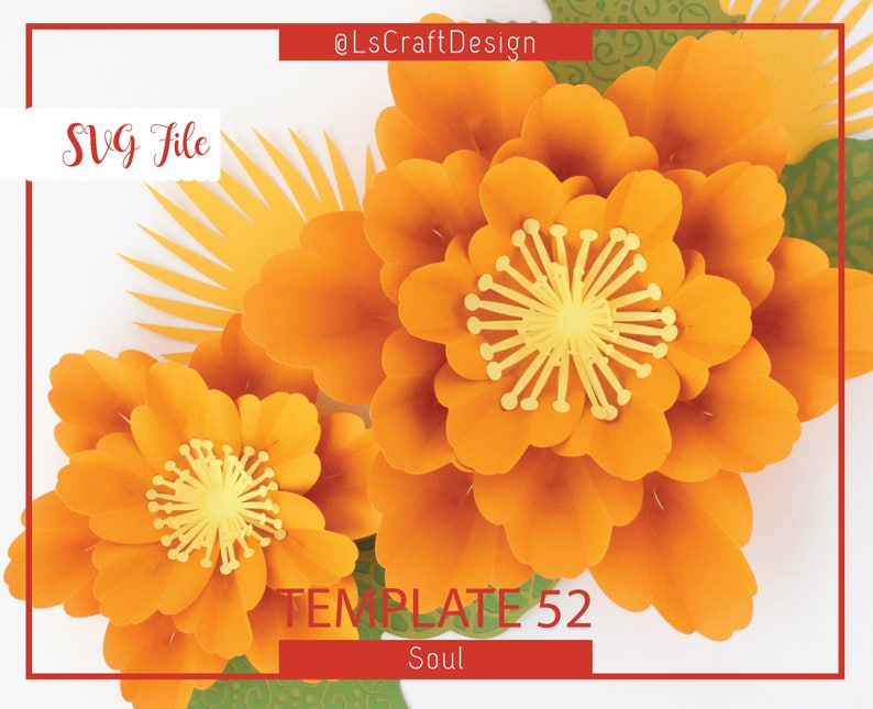 SVG Paper Flower Kate Spade Flower Giant Paper Flower - Etsy