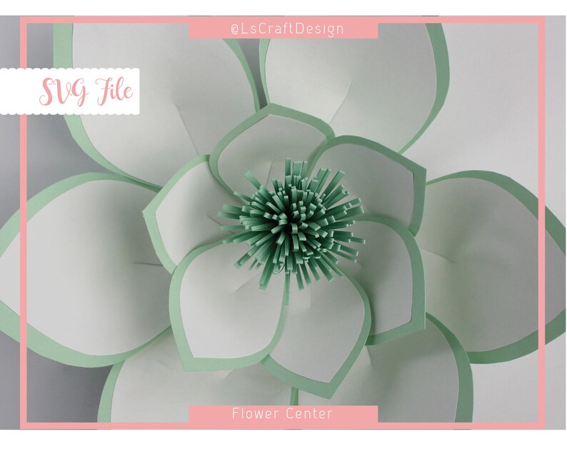 SVG Flower Center Template Flower Center Template Paper | Etsy