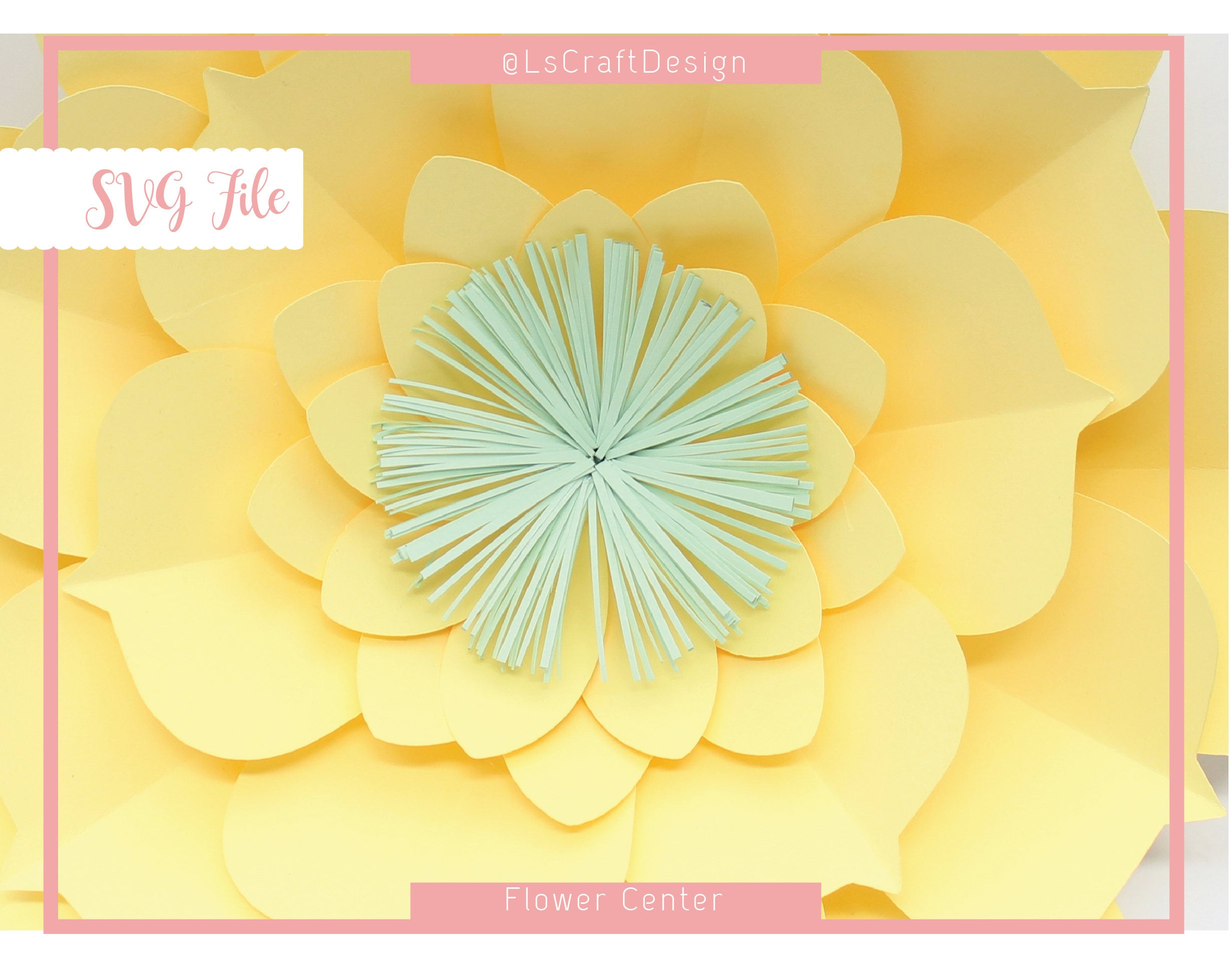 SVG Flower Center Template Flower Center Template Paper | Etsy