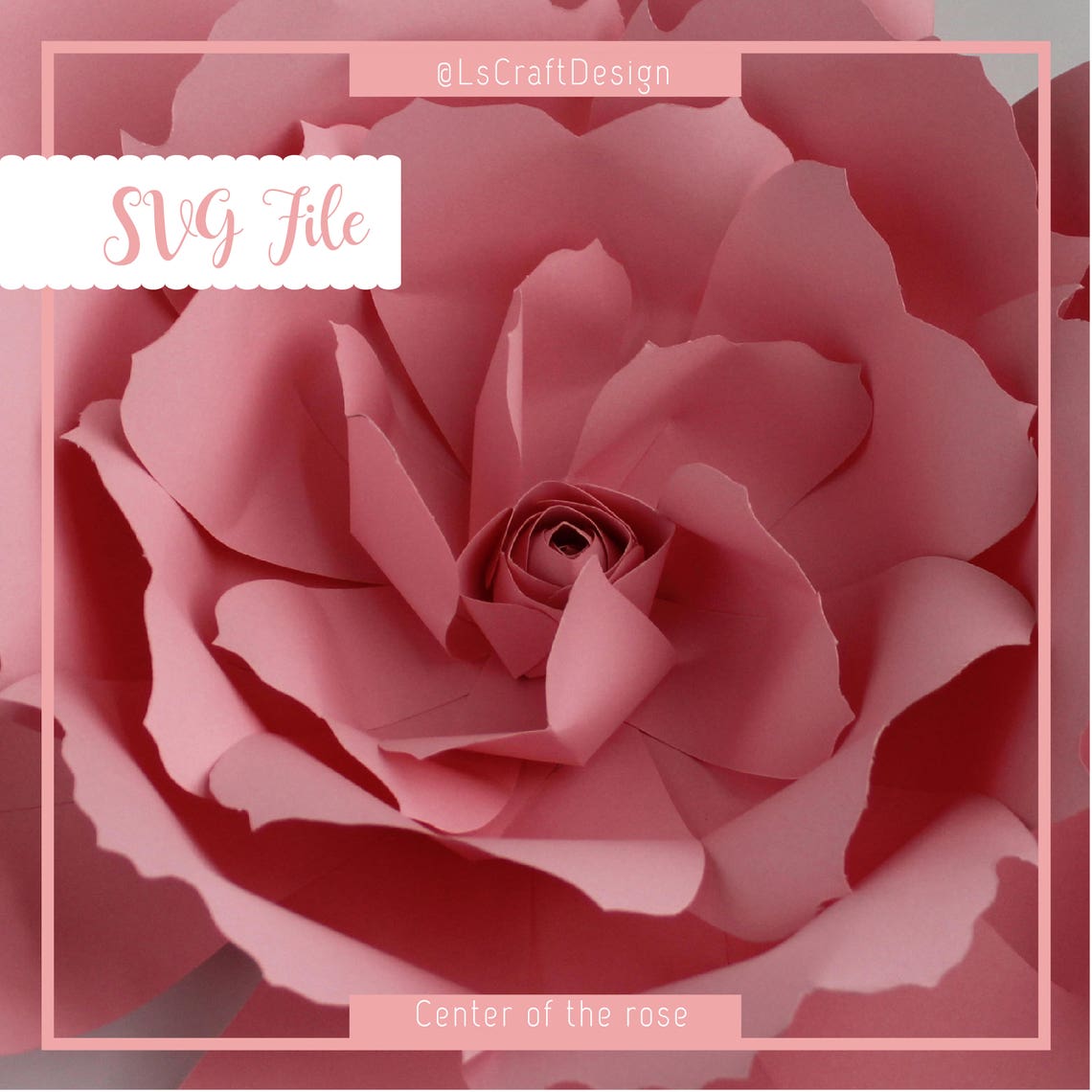 SVG Flower Center Template Center of the Rose Paper Flower | Etsy