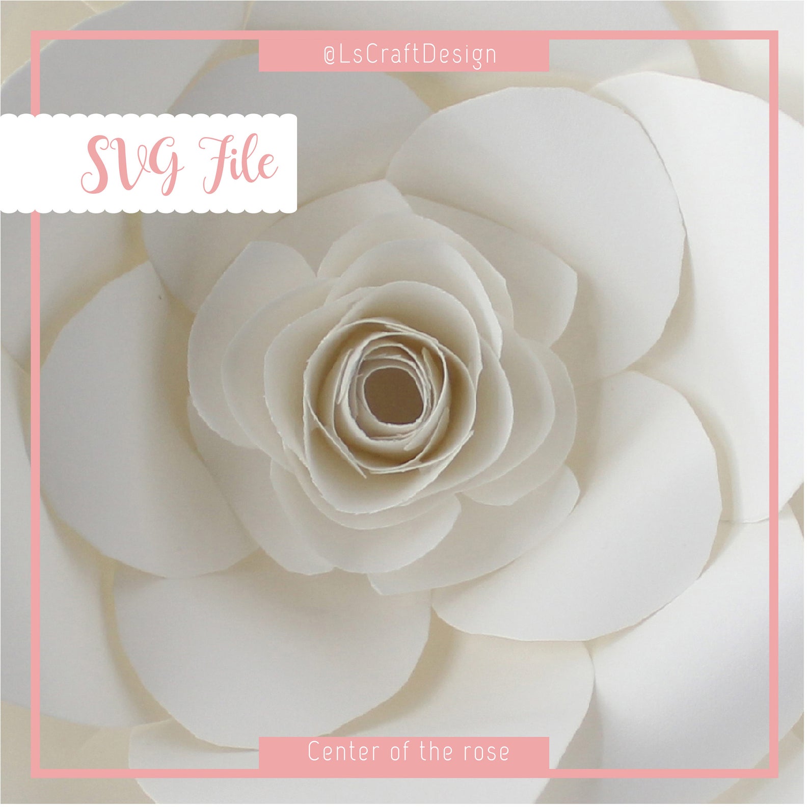 SVG Flower Center Template Center of the Rose Paper Flower | Etsy