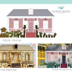 SVG File Custom House, Ready to Cut File, Laser Cut File, Multilayer ...