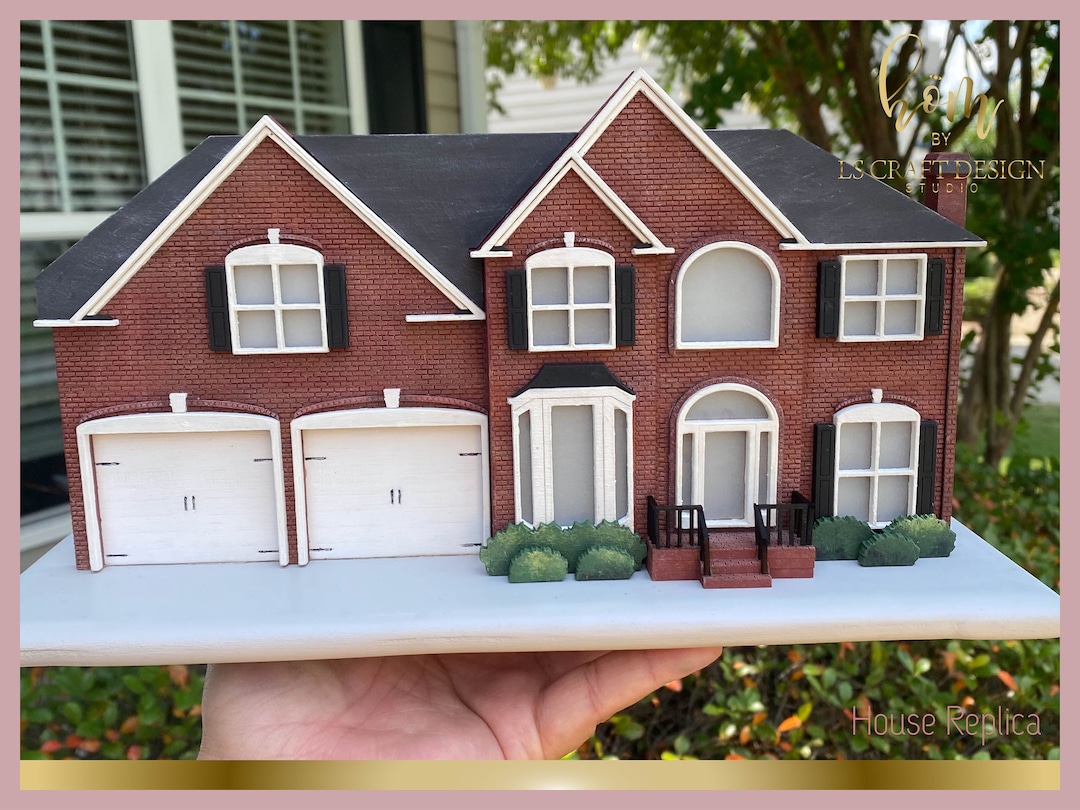 Custom Made House on Wooden Stand, Portrait House, Wooden House, House ...