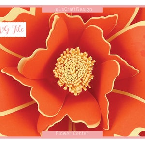 SVG Flower Center Template, Flower Center Template, Paper Flower ...