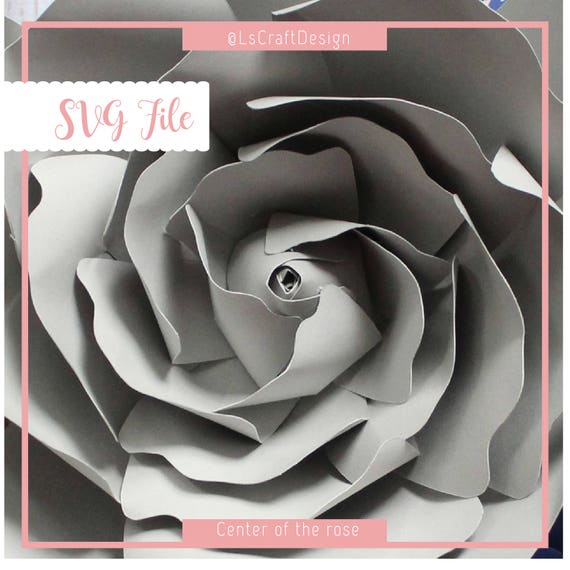 SVG Flower Center Template Center of the Rose Paper Flower | Etsy