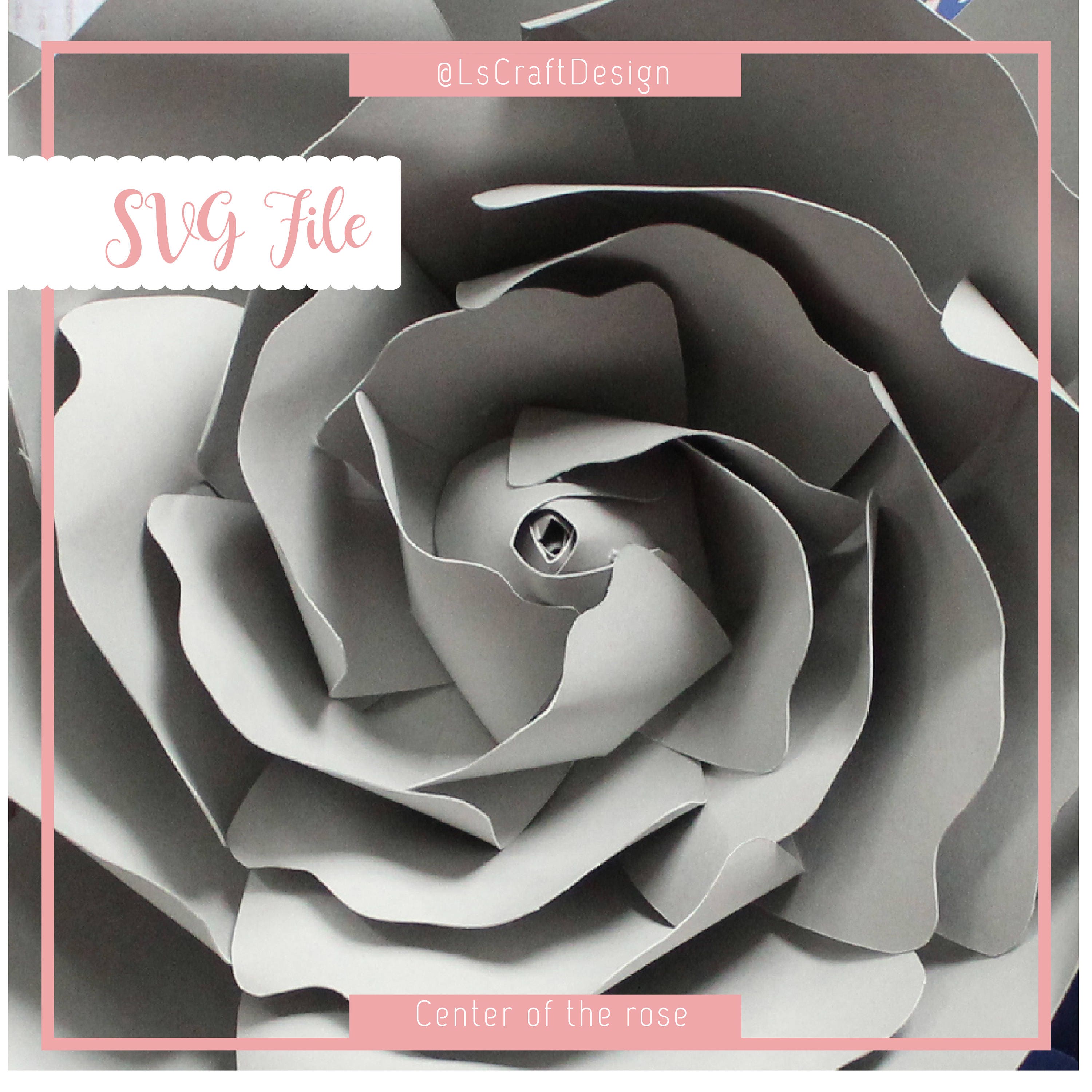 SVG Flower Center Template Center of the Rose Paper Flower - Etsy