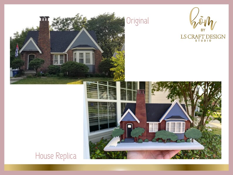 Custom Made House on Wooden Stand Portrait House Wooden - Etsy