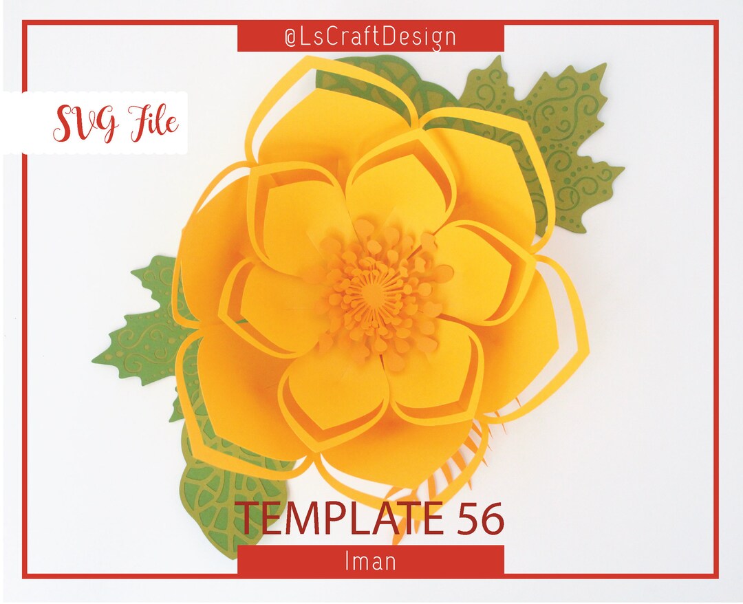 Giant Paper Flower SVG Template, Iman #56 (digital Download) - Etsy