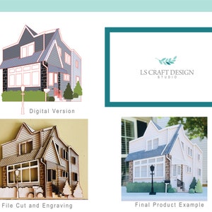 SVG File Custom House, Ready to Cut File, Laser Cut File, Multilayer ...