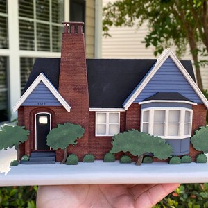 Custom Made House on Wooden Stand Portrait House Wooden - Etsy
