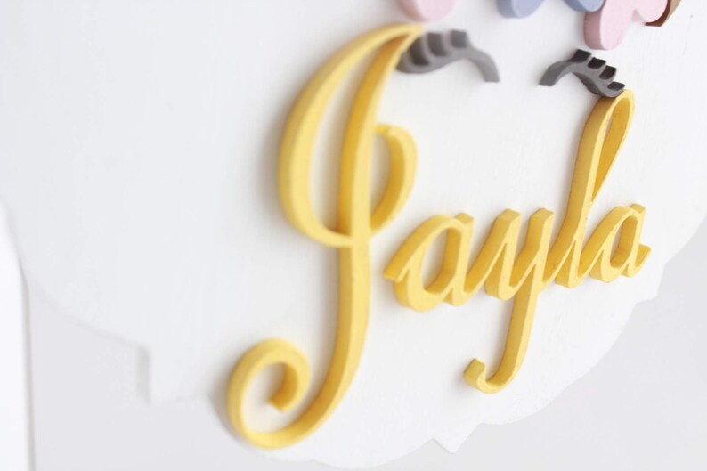 Unicorn Custom Wooden Name Sign Personalized Sign, Modern Home Decor ...