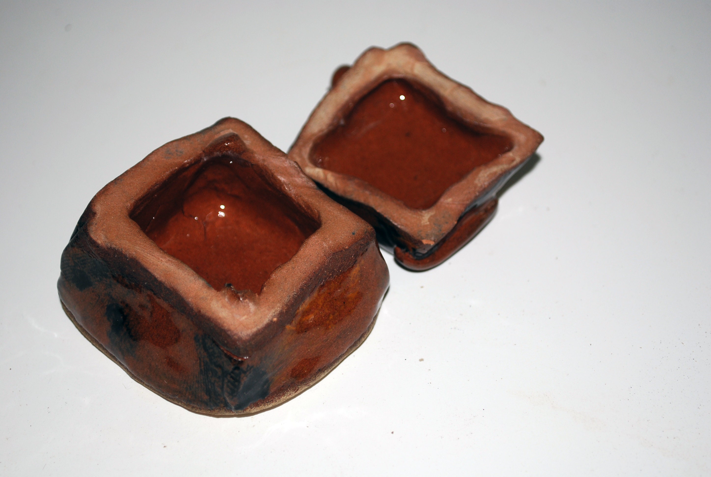 Glazed Terra Cotta Chameleon Ink Box - Etsy