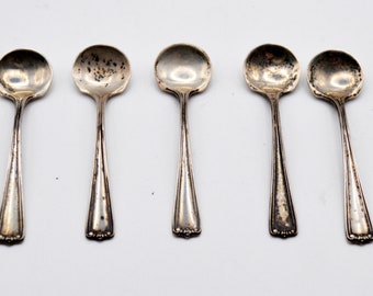 Set of 5 Vintage Sterling Silver Salt Spoons From England - Etsy