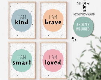 Set of 4 Classroom Growth Mindset Prints Bundle Motivational | Etsy