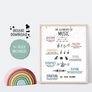 Music Theory Student Education Poster, Music Teacher Aid, Music Studio ...