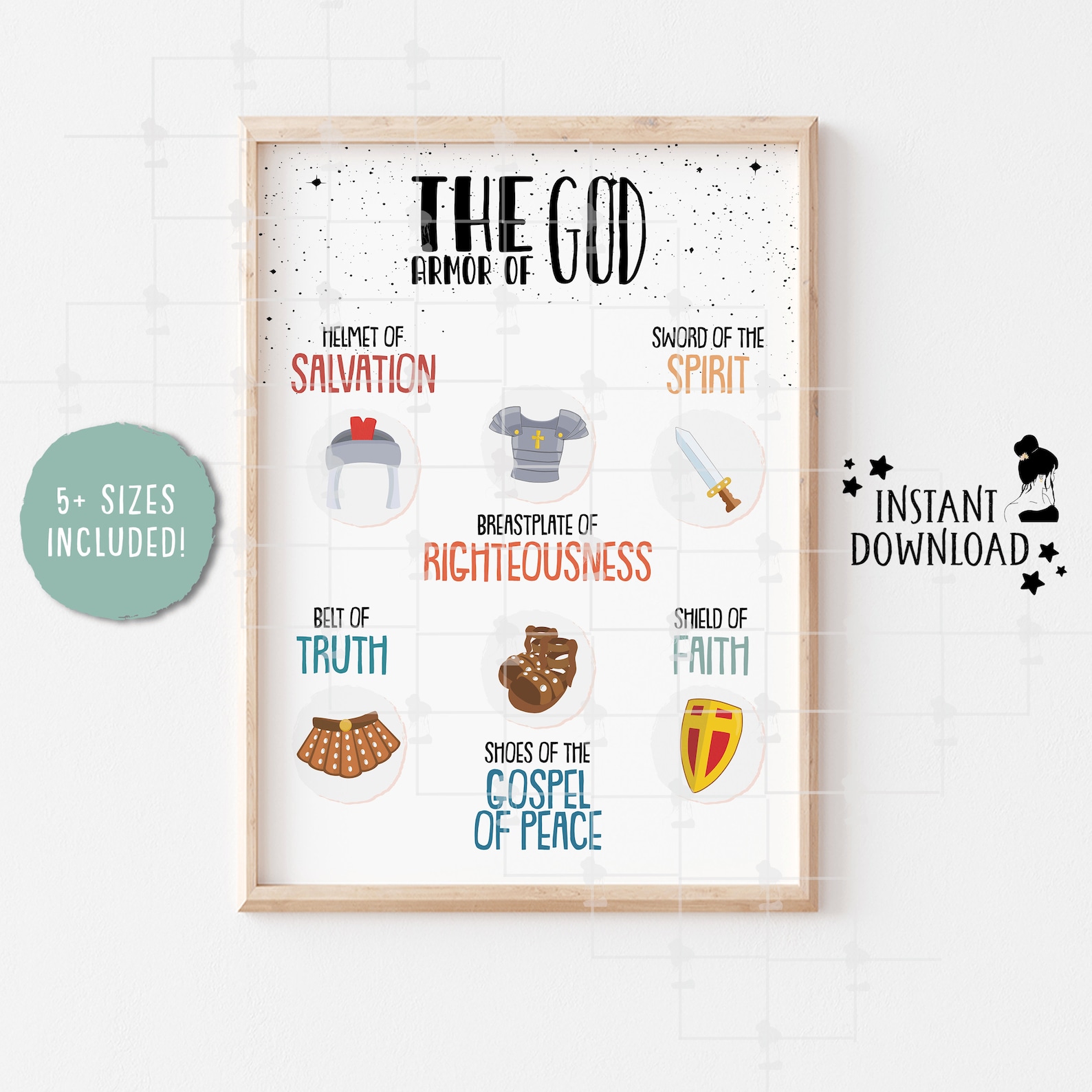Ten 10 Commandments Wall Art Books of the Bible Poster - Etsy