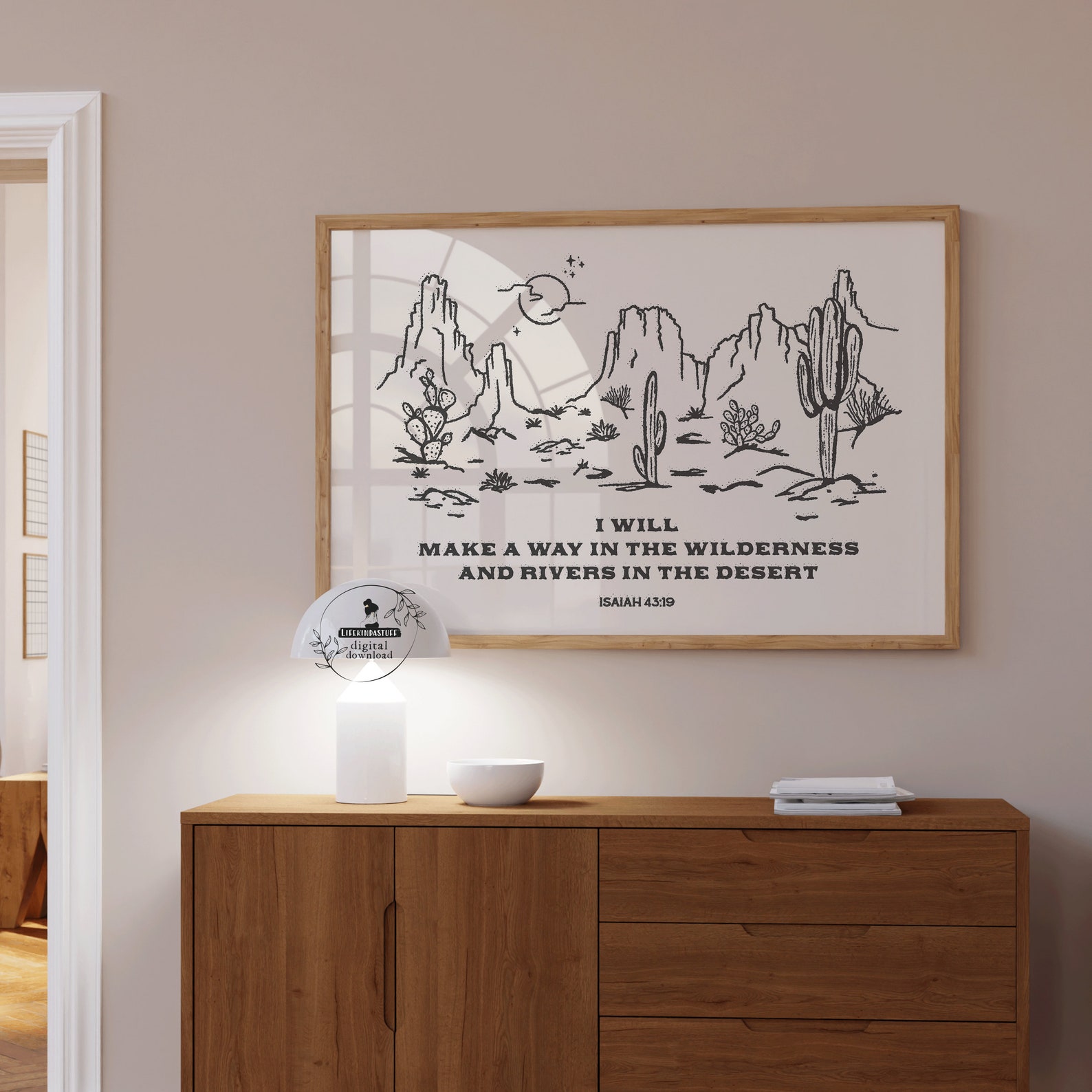 Desert Bible Verse Wall Art Modern Christian Artwork Western - Etsy