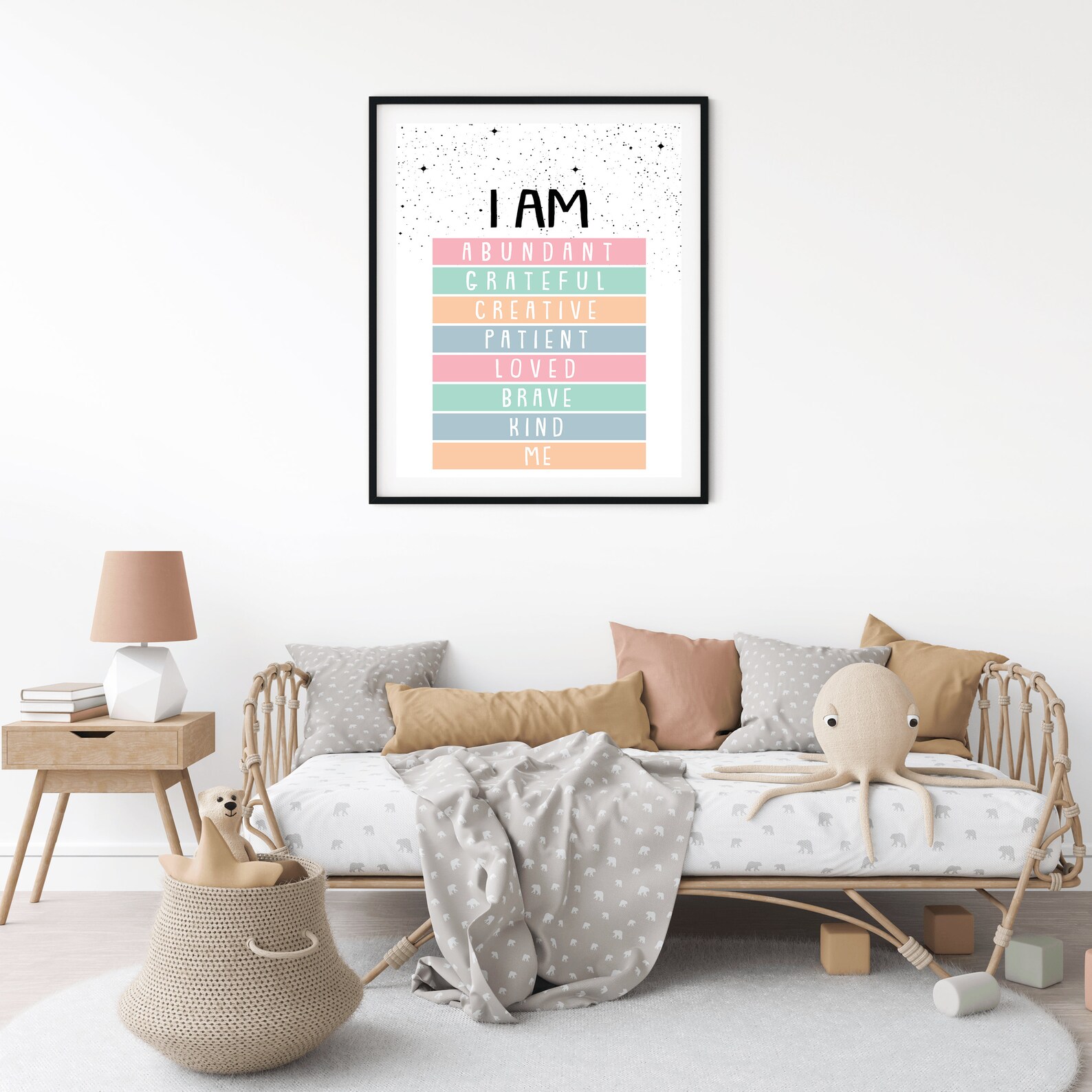 Positive Affirmations Print Motivational Poster Kids | Etsy