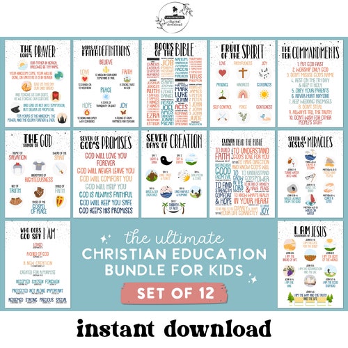 Kids Scripture Bible School Bundle Ten 10 Commandments Books - Etsy
