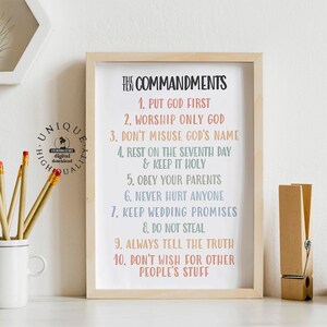 Ten 10 Commandments, Catholic Classroom, Kids Sunday School Bible ...