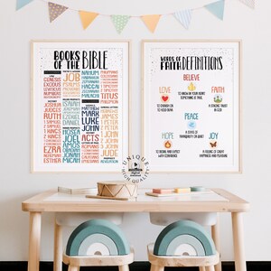 Ten 10 Commandments Wall Art, Sunday School Decor, Books of the Bible ...