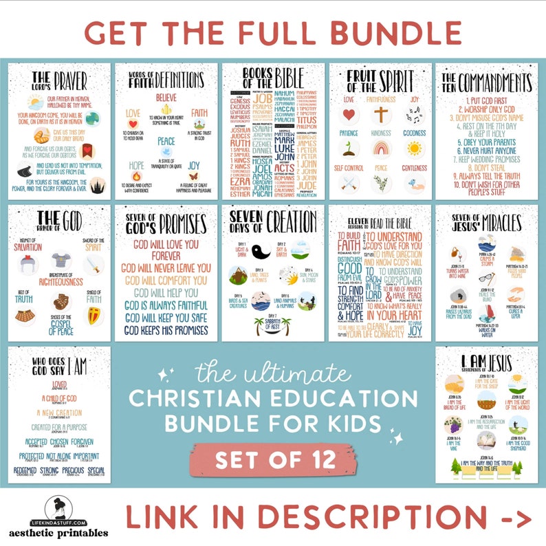 Identity in Christ Christian Education Kids Affirmations Sunday Bible ...