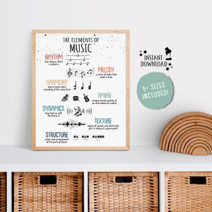 Music Theory Student Education Poster, Music Teacher Aid, Music Studio ...