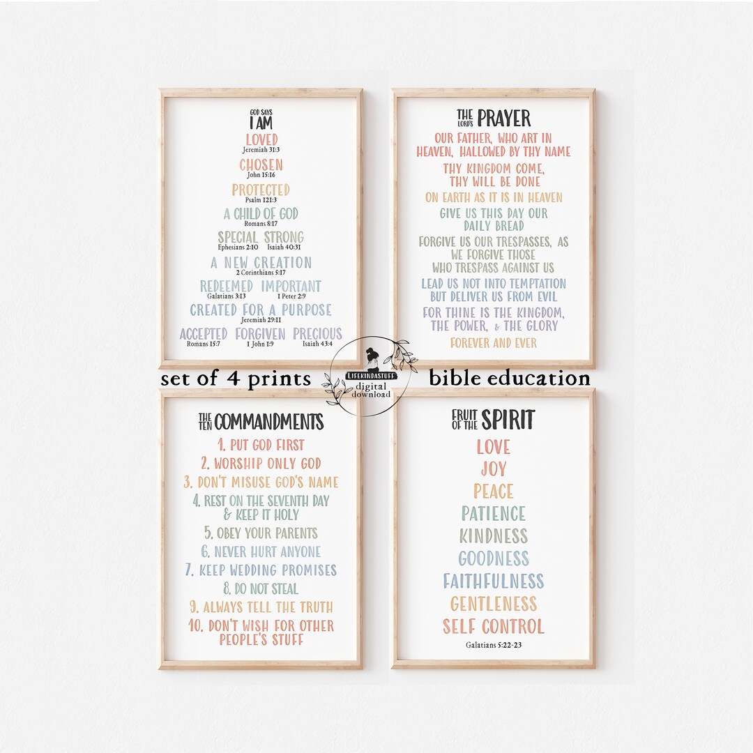 Christian Kids Sunday School Classroom Decor Biblical Affirmations ...