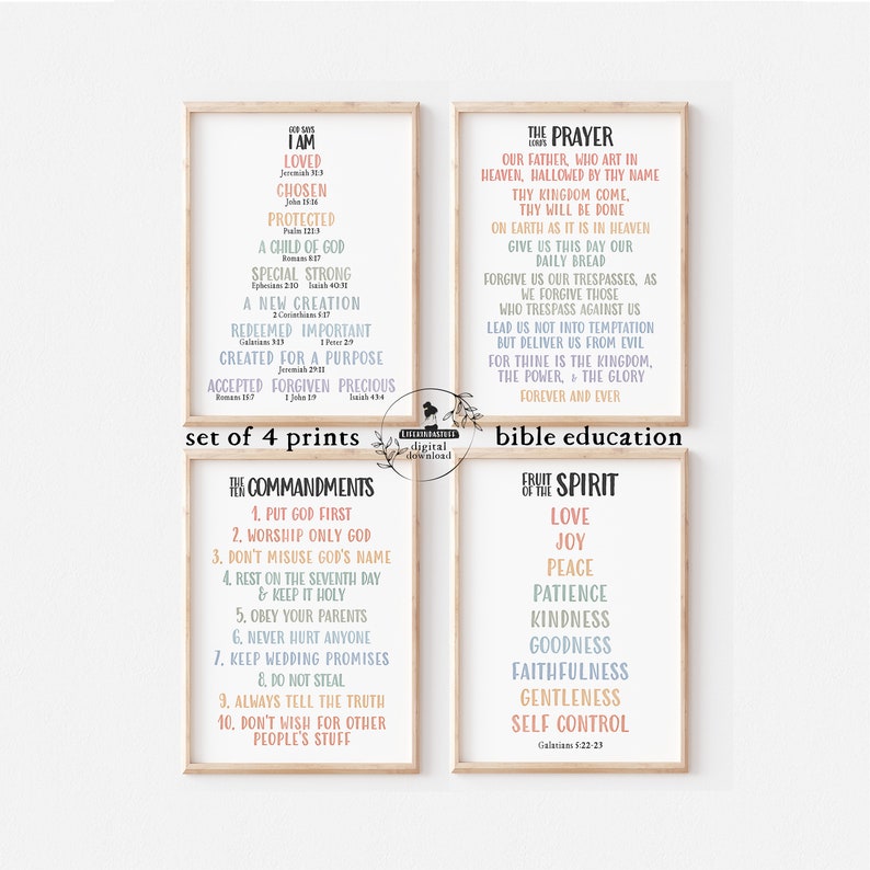 Christian Kids Sunday School Classroom Decor Biblical Affirmations ...