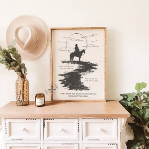 Desert Bible Verse Western Wall Art Modern Christian Artwork Wild West ...