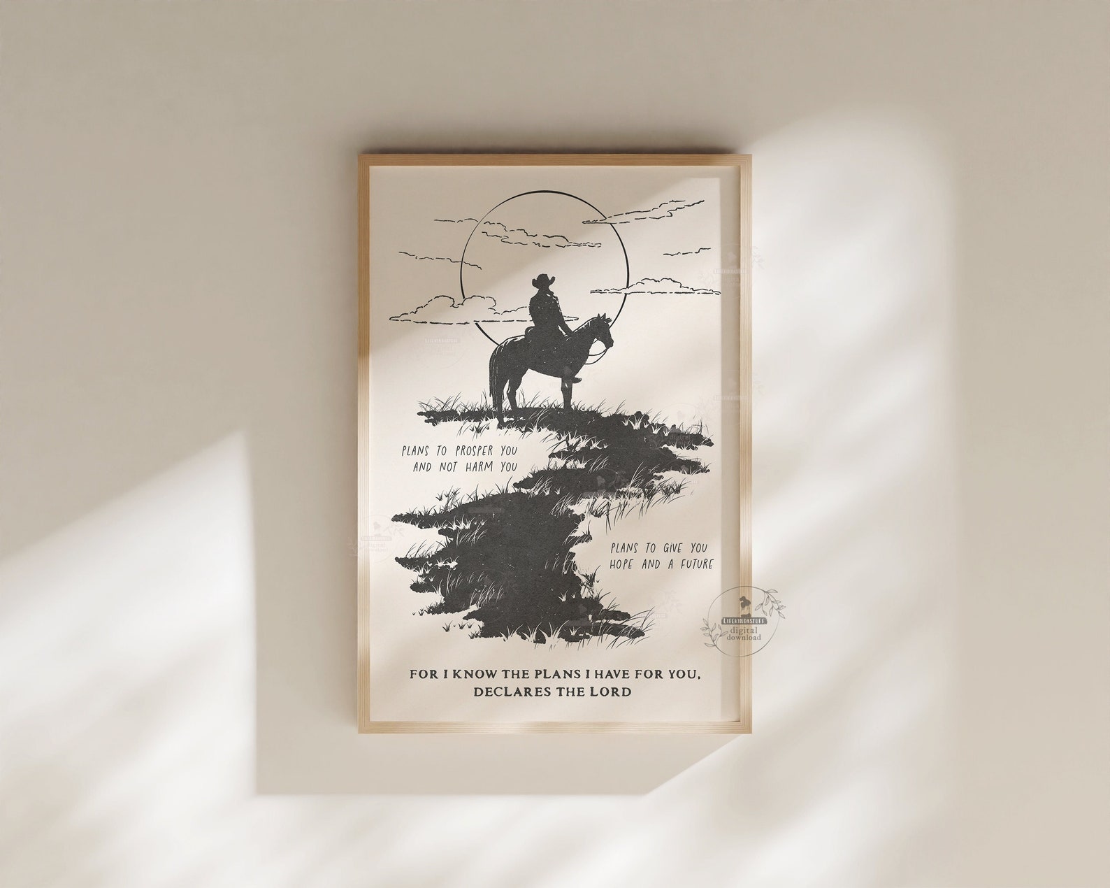 Desert Bible Verse Western Wall Art Modern Christian Artwork Wild West ...