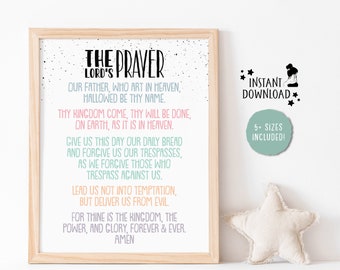 Our Father Prayer Wall Art - Etsy