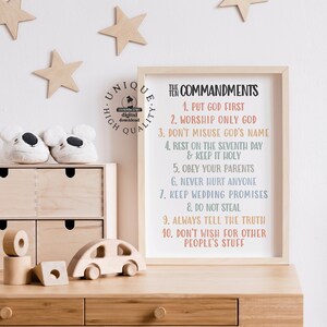 Ten 10 Commandments, Catholic Classroom, Kids Sunday School Bible ...